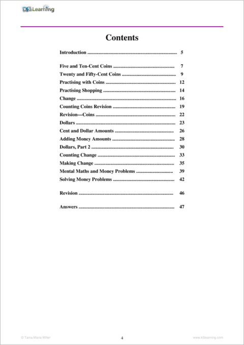 Australian Money Workbook | K5 Bookstore