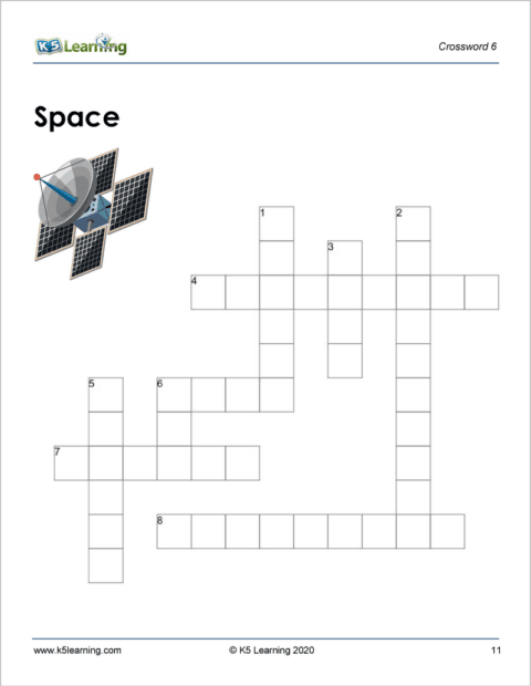 Crossword Puzzles for Grades 3-5 | K5 Bookstore