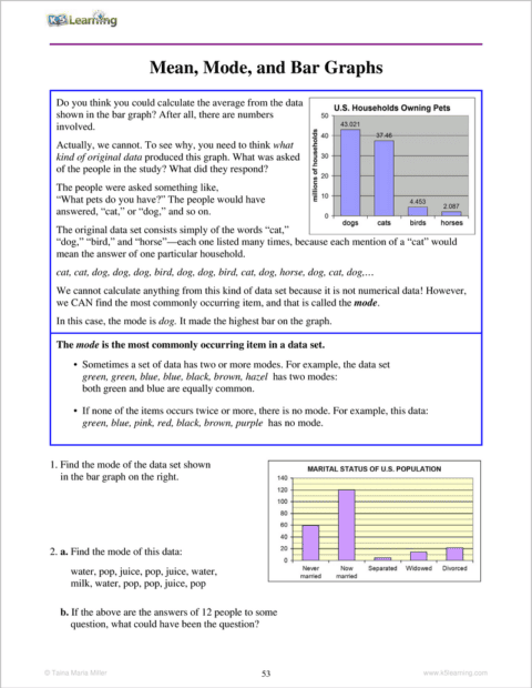 Data and Graphs Workbook | K5 Bookstore