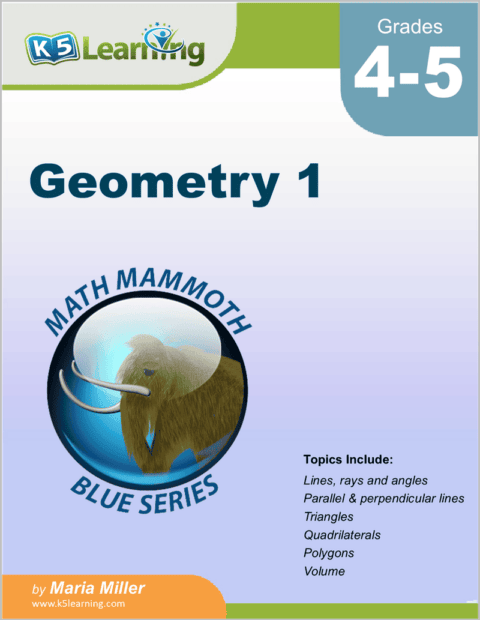 Geometry Workbook for Grades 4-5 | K5 Bookstore
