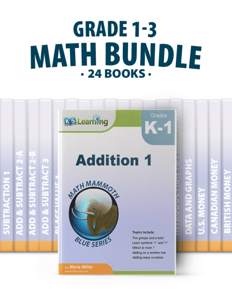 Math Workbook Bundle for Grades 1-3 | K5 Bookstore