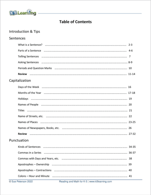 Grade 1 Grammar and Writing Workbook | K5 Bookstore