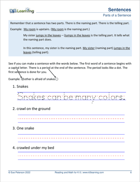 Grade 1 Grammar and Writing Workbook | K5 Bookstore