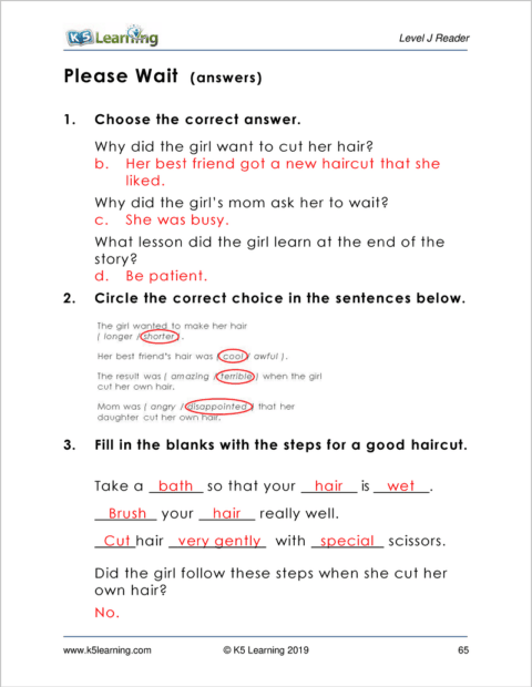 Grade 2 Reading Workbook, Level J | K5 Bookstore