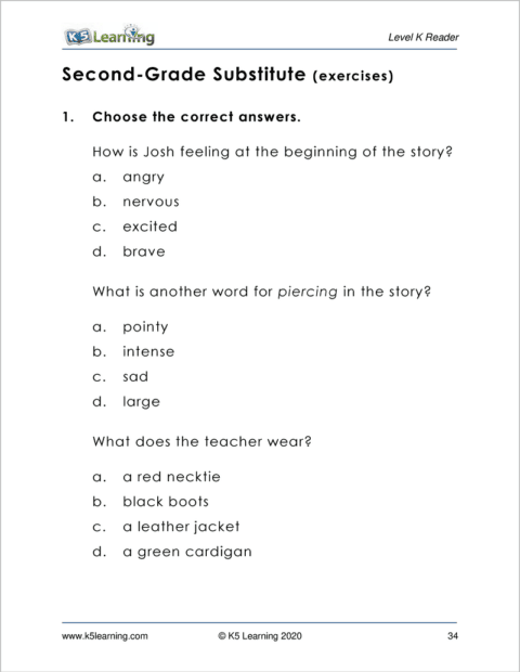 Grade 2 Reading Workbook, Level K | K5 Bookstore