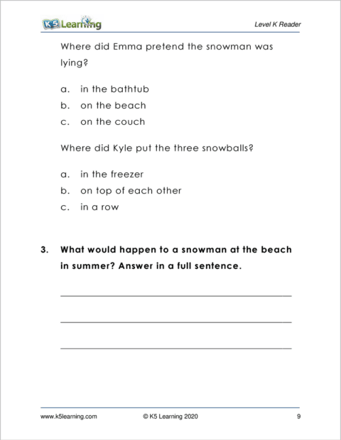 Grade 2 Reading Workbook, Level K2 | K5 Bookstore