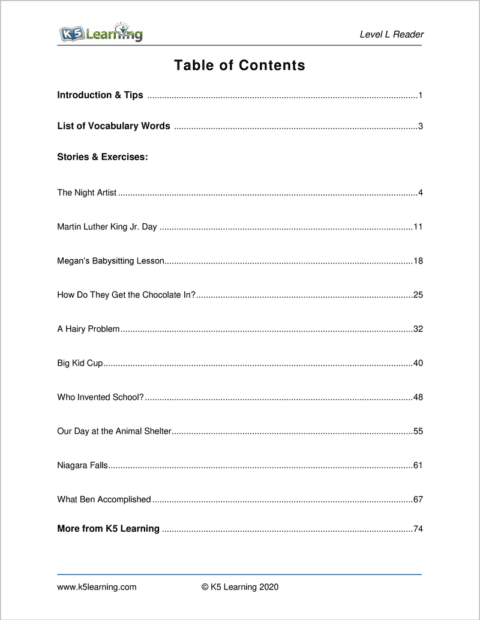 Grade 2 Reading Workbook, Level L | K5 Bookstore
