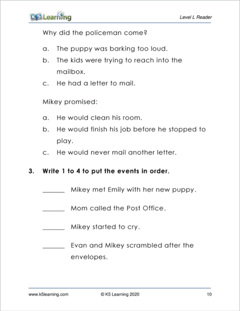 Grade 2 Reading Workbook, Level L2 | K5 Bookstore