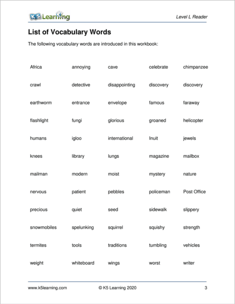 Grade 2 Reading Workbook, Level L2 | K5 Bookstore