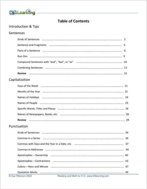 Grade 3 Grammar and Writing Workbook | K5 Bookstore