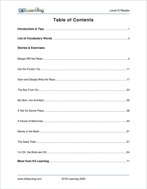 Grade 3 Reading Workbook, Level N | K5 Bookstore