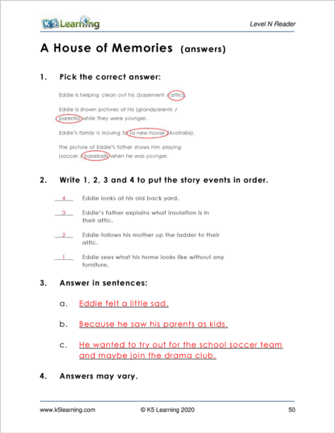 Grade 3 Reading Workbook, Level N | K5 Bookstore