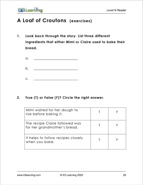 Grade 3 Reading Workbook, Level N2 | K5 Bookstore