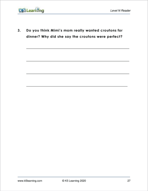 Grade 3 Reading Workbook, Level N2 | K5 Bookstore