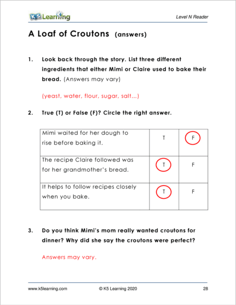 Grade 3 Reading Workbook, Level N2 | K5 Bookstore