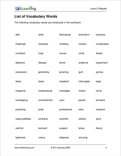 Grade 3 Reading Workbook, Level O | K5 Bookstore