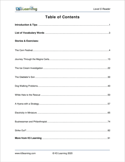 Grade 4 Reading Workbook, Level S | K5 Bookstore