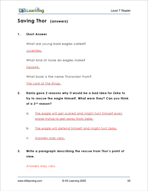 Grade 5 Reading Workbook, Level T | K5 Bookstore