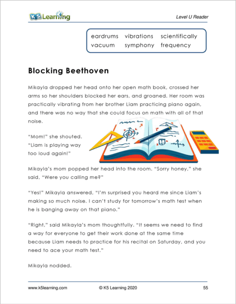 Grade 5 Reading Workbook, Level U | K5 Bookstore