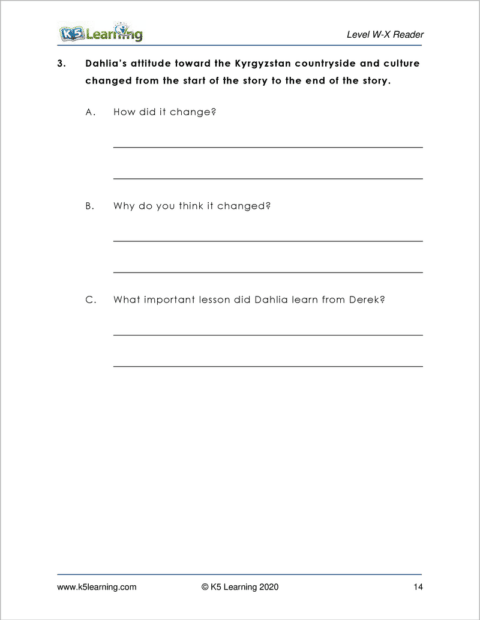 Grade 6 Reading Workbook, Levels W and X | K5 Bookstore