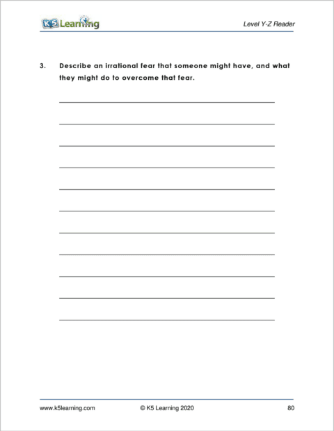Grade 6 Reading Workbook, Levels Y and Z | K5 Bookstore