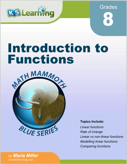Introduction To Functions Workbook | K5 Bookstore