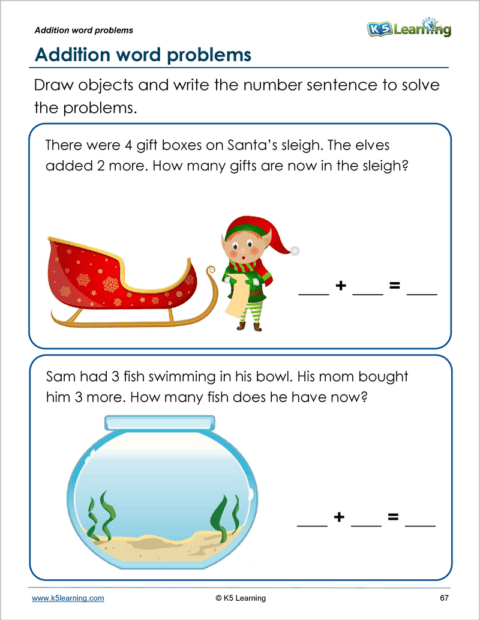 Kindergarten Add and Subtract Workbook | K5 Bookstore