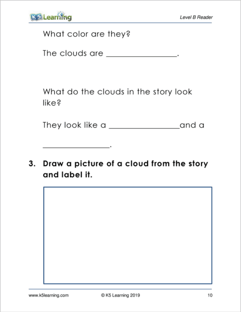 Kindergarten Reading Workbook, Level B | K5 Bookstore