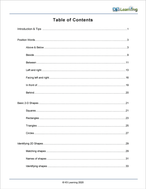 Kindergarten Shapes and Geometry Workbook | K5 Bookstore