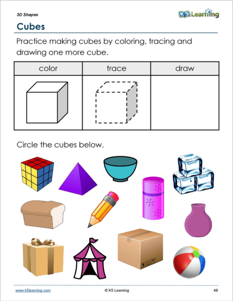 Kindergarten Shapes and Geometry Workbook | K5 Bookstore