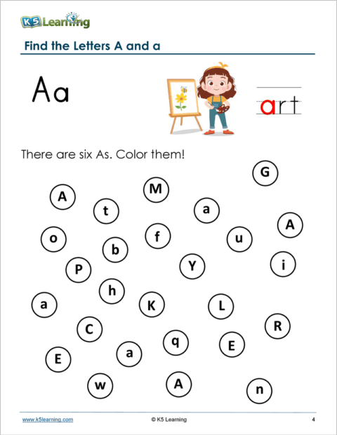 Letters Workbook | K5 Bookstore