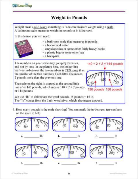 Measurement Workbook for Grades 1-3 | K5 Bookstore