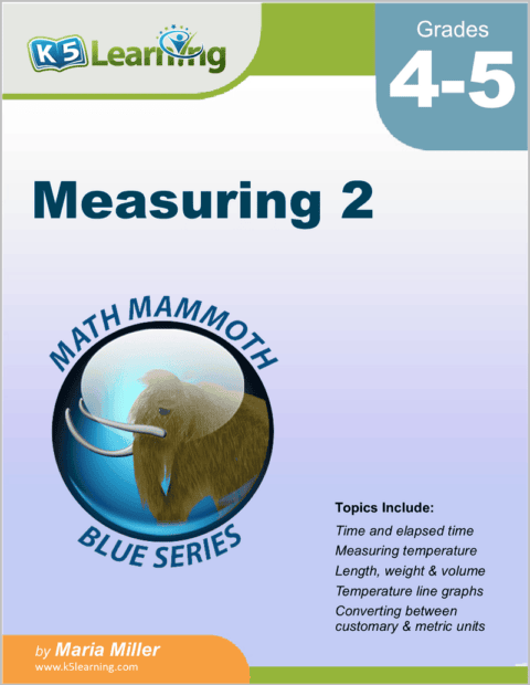 Measurement Workbook for Grades 4-5 | K5 Bookstore