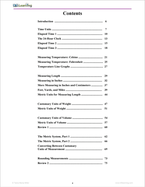 Measurement Workbook for Grades 4-5 | K5 Bookstore