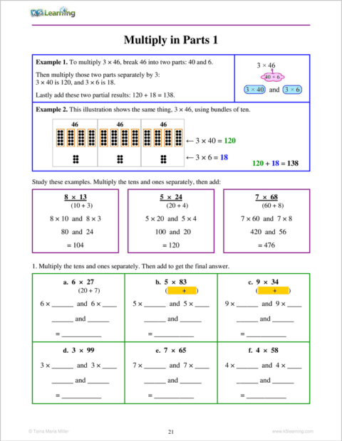 Multiplication Workbook for Grade 4 | K5 Bookstore