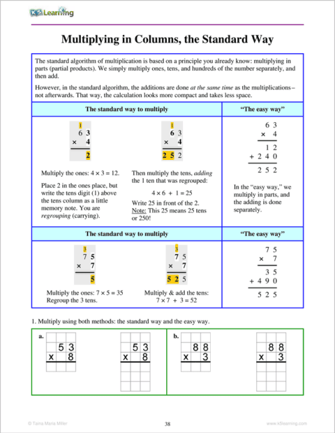 Multiplication Workbook for Grade 4 | K5 Bookstore