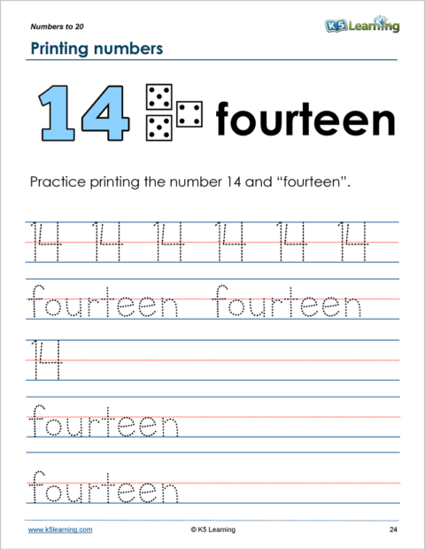 Numbers and Counting To 100 Workbook | K5 Bookstore