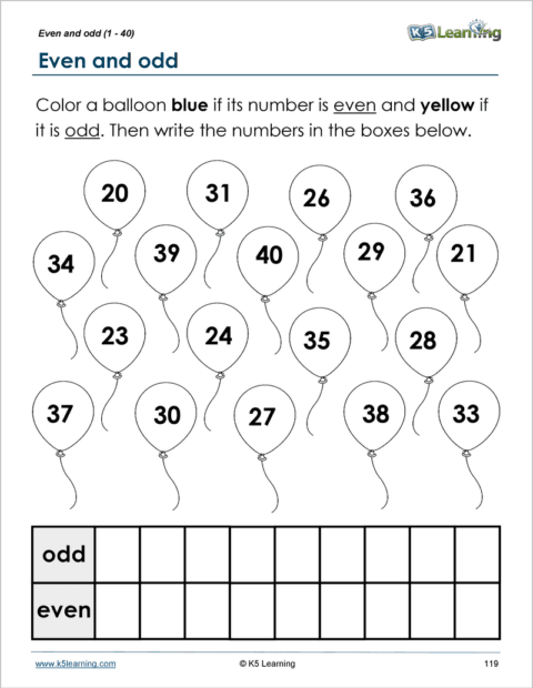 Numbers and Counting To 100 Workbook | K5 Bookstore