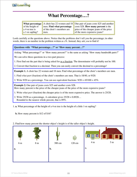 Percents Workbook | K5 Bookstore