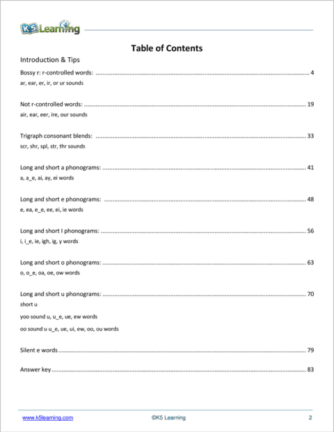 Phonics C Workbook | K5 Bookstore