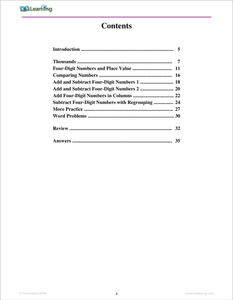 Place Value Workbook for Grade 3 | K5 Bookstore
