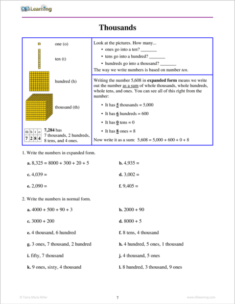 Place Value Workbook for Grade 4 | K5 Bookstore