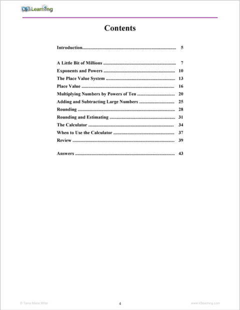 Place Value Workbook for Grade 5-6 | K5 Bookstore