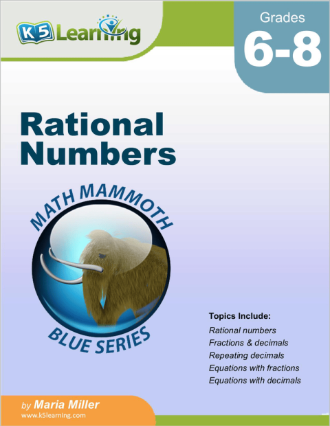 Rational Numbers Workbook | K5 Bookstore