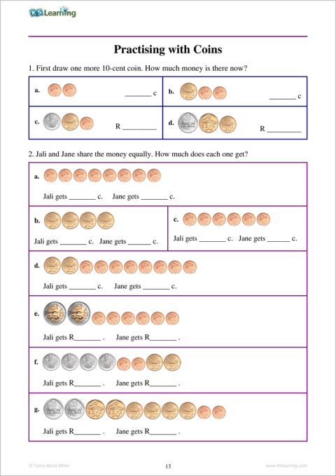 South African Money Workbook | K5 Bookstore