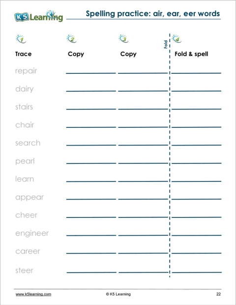 Spelling Workbook for Grade 3 | K5 Bookstore