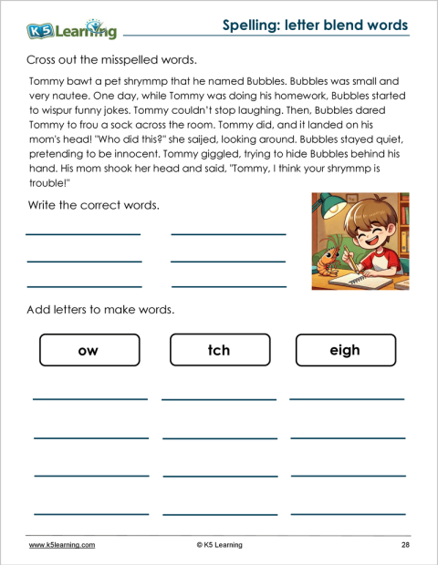 Spelling Workbook for Grade 3 | K5 Bookstore