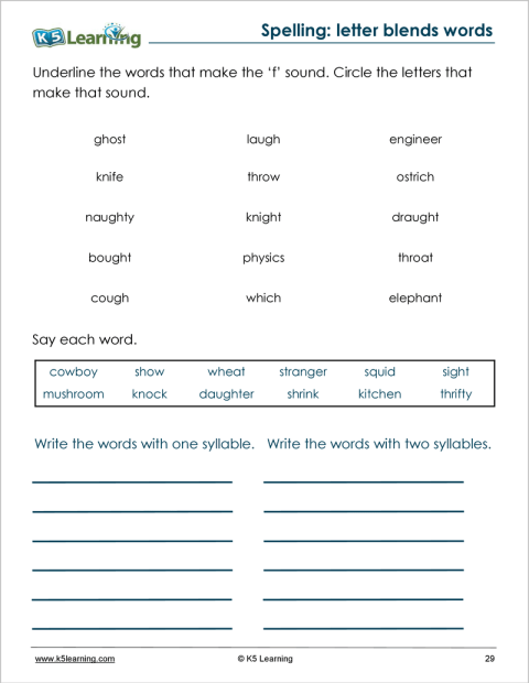 Spelling Workbook for Grade 3 | K5 Bookstore
