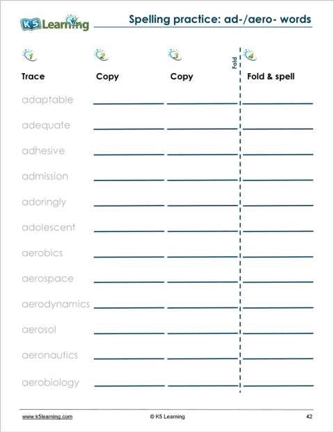 Spelling Workbook for Grade 5 | K5 Bookstore