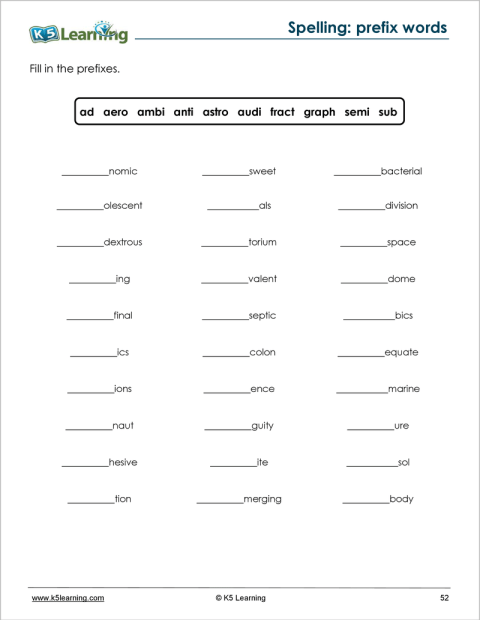Spelling Workbook for Grade 5 | K5 Bookstore